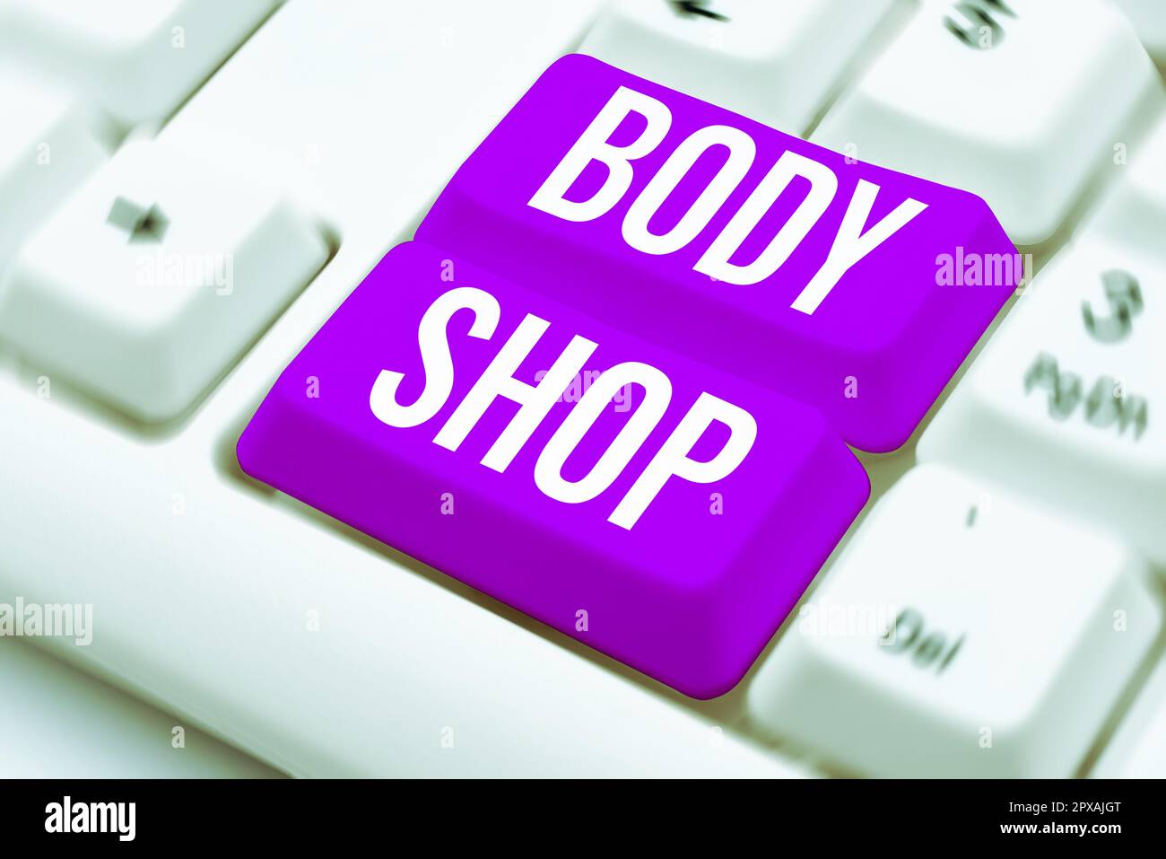 Hand writing sign Body Shop, Internet Concept a shop where automotive ...