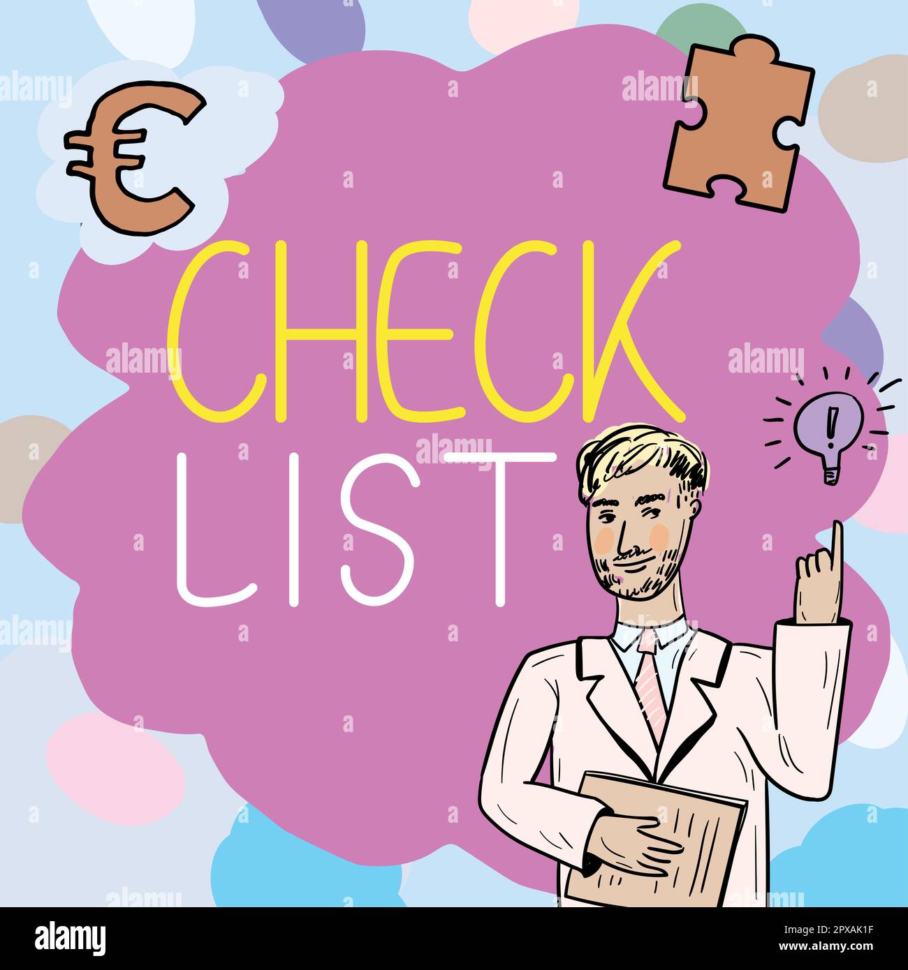 Conceptual display Check List, Word for Items required Things to be ...