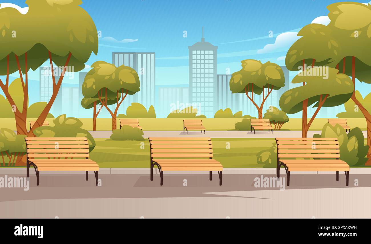 Benches on the water Stock Vector Images - Alamy