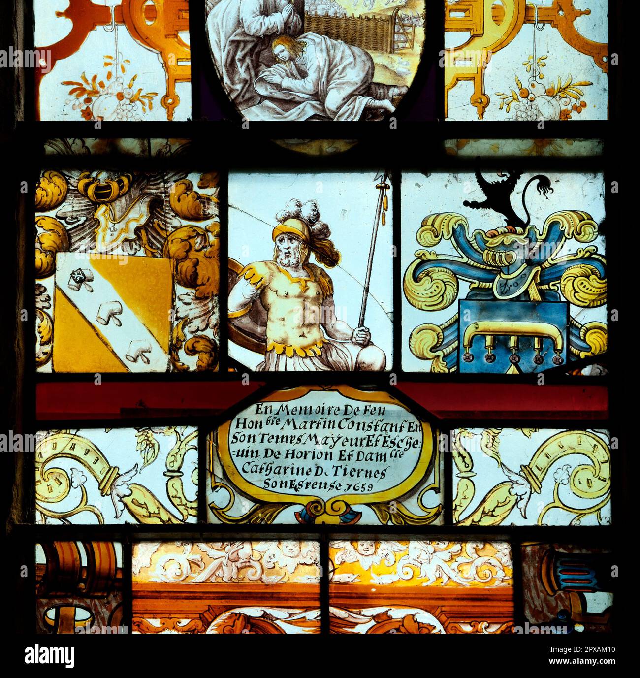 East window detail, St. Andrew`s Church, Cranford St. Andrew ...