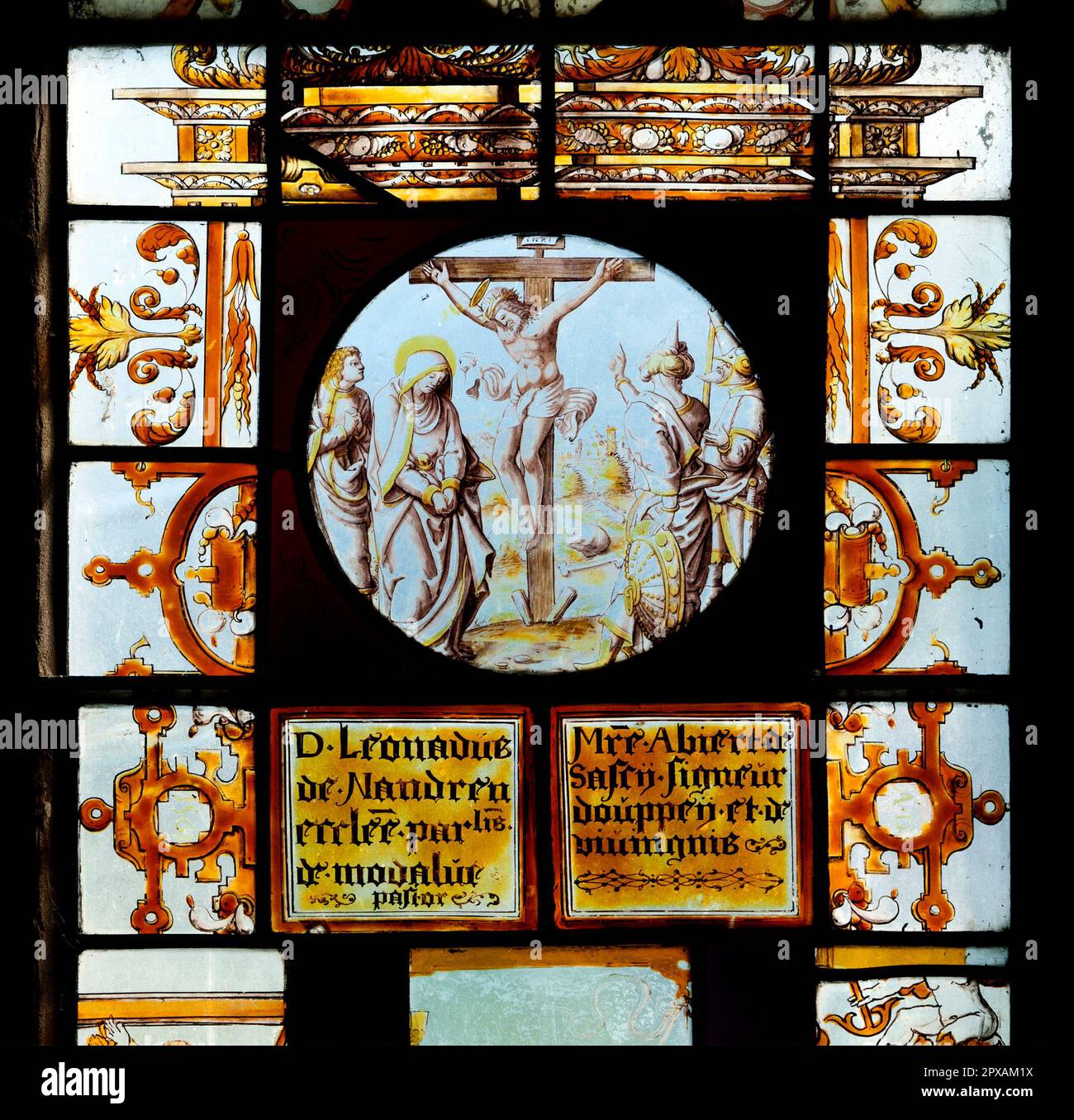East window detail, St. Andrew`s Church, Cranford St. Andrew ...