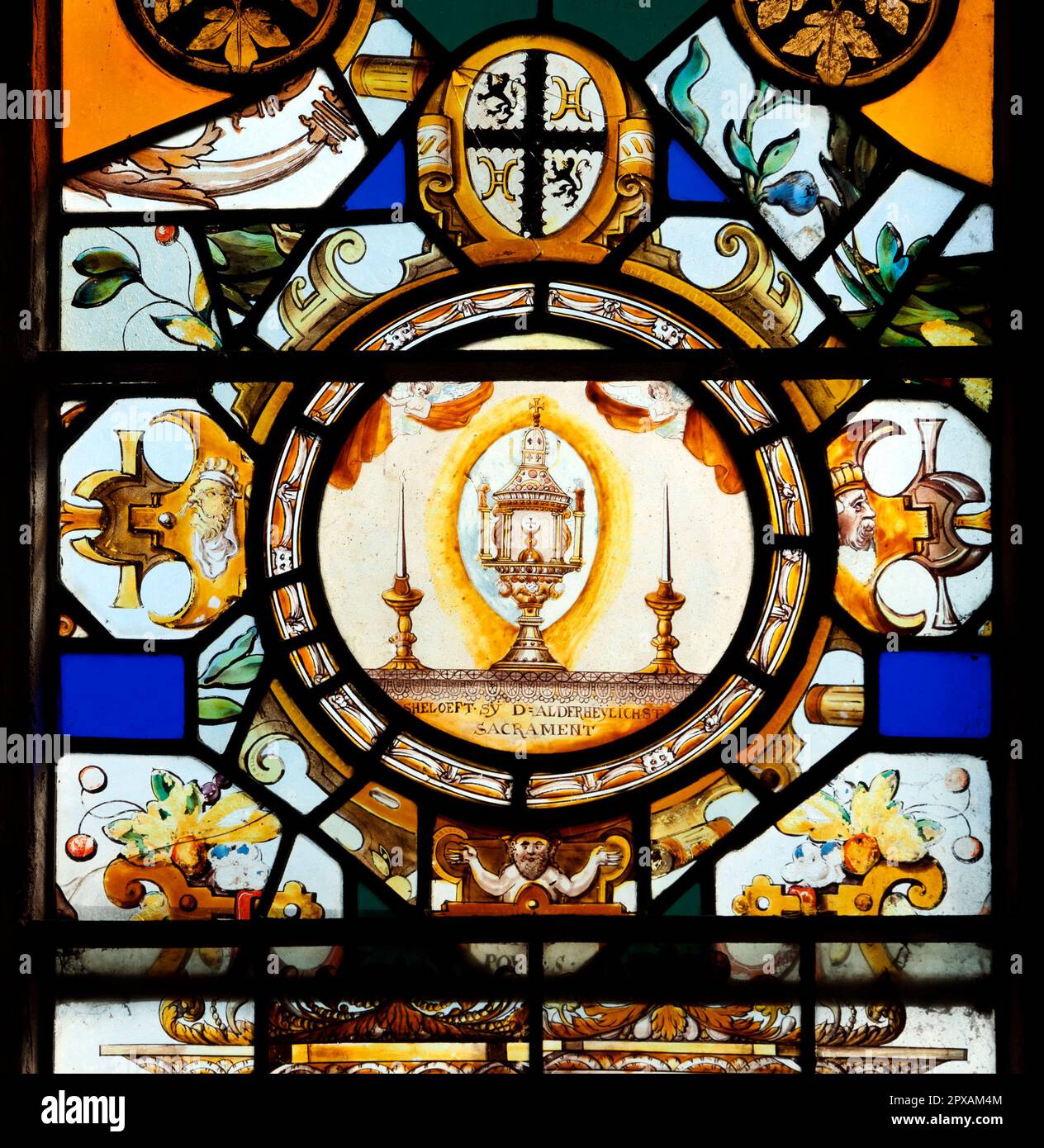 East window detail, St. Andrew`s Church, Cranford St. Andrew ...