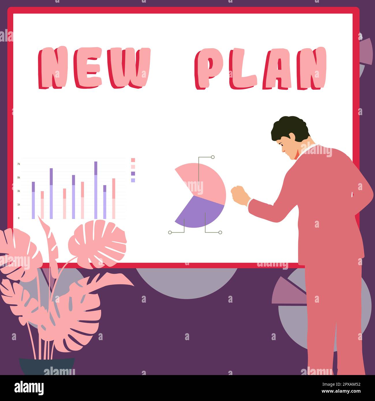 Hand writing sign New Plan, Word Written on Start of a detailed ...