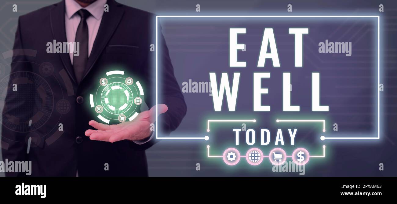 Conceptual display Eat Well, Concept meaning Practice of eating only foods that are whole and ...