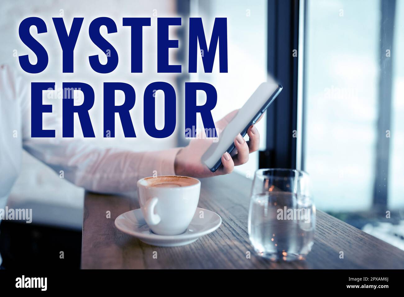 Sign displaying System Error, Word Written on Technological failure ...