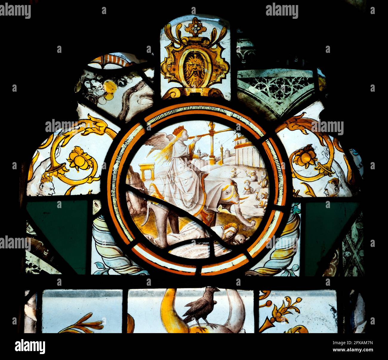 East window detail, St. Andrew`s Church, Cranford St. Andrew ...