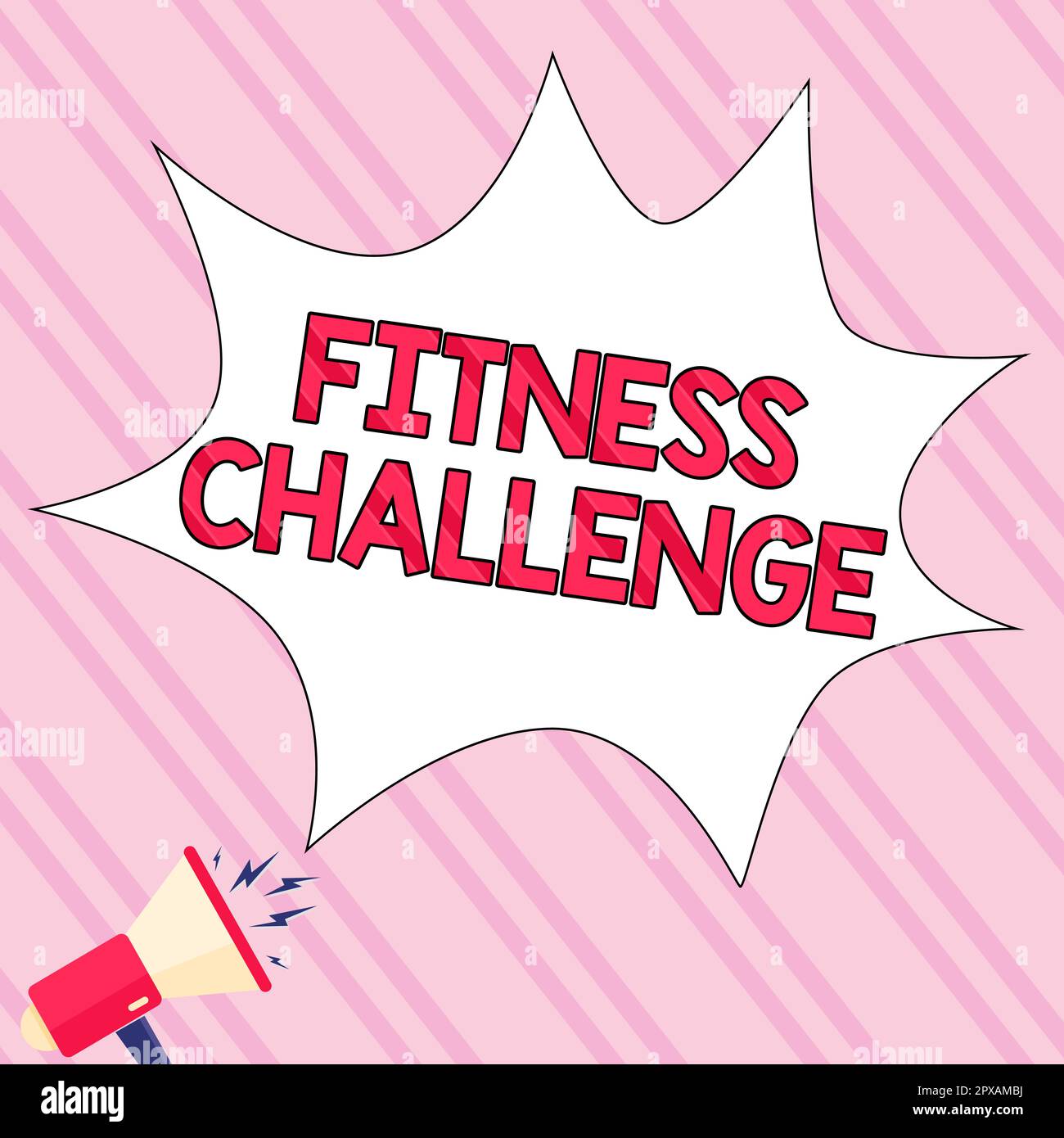 Handwriting text Fitness Challenge, Business showcase condition of ...