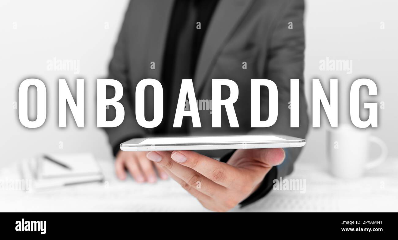 Conceptual caption Onboarding, Word Written on Action Process of ...