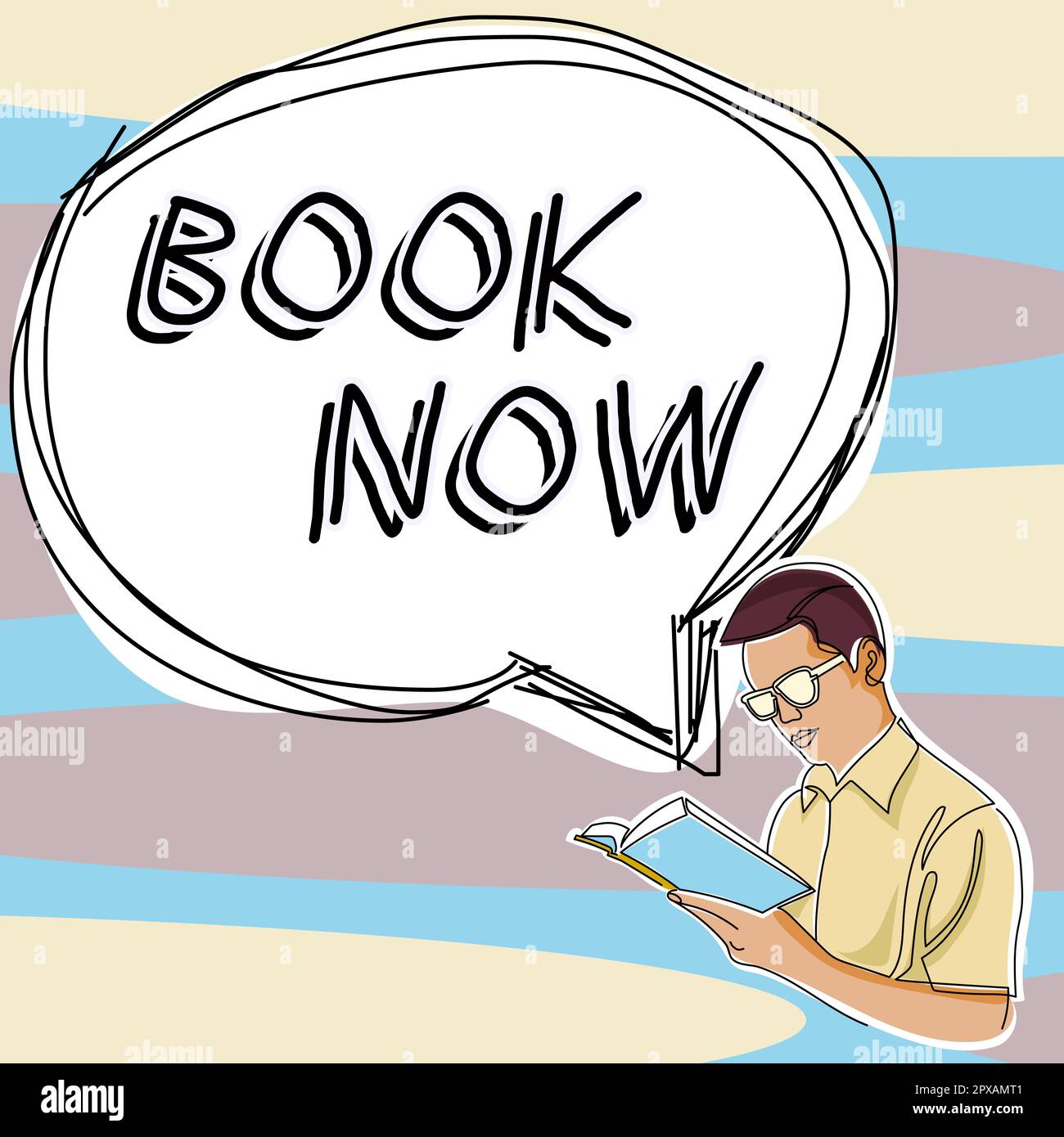 Handwriting text Book Now, Word for Make a reservation in hotel ...