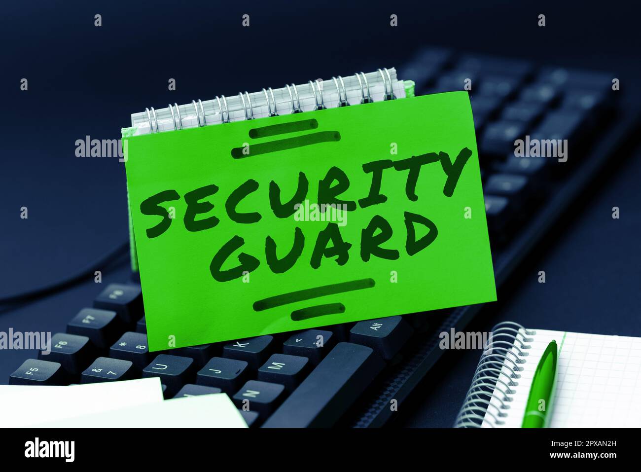 Conceptual caption Security Guard, Business idea tools used to manage ...