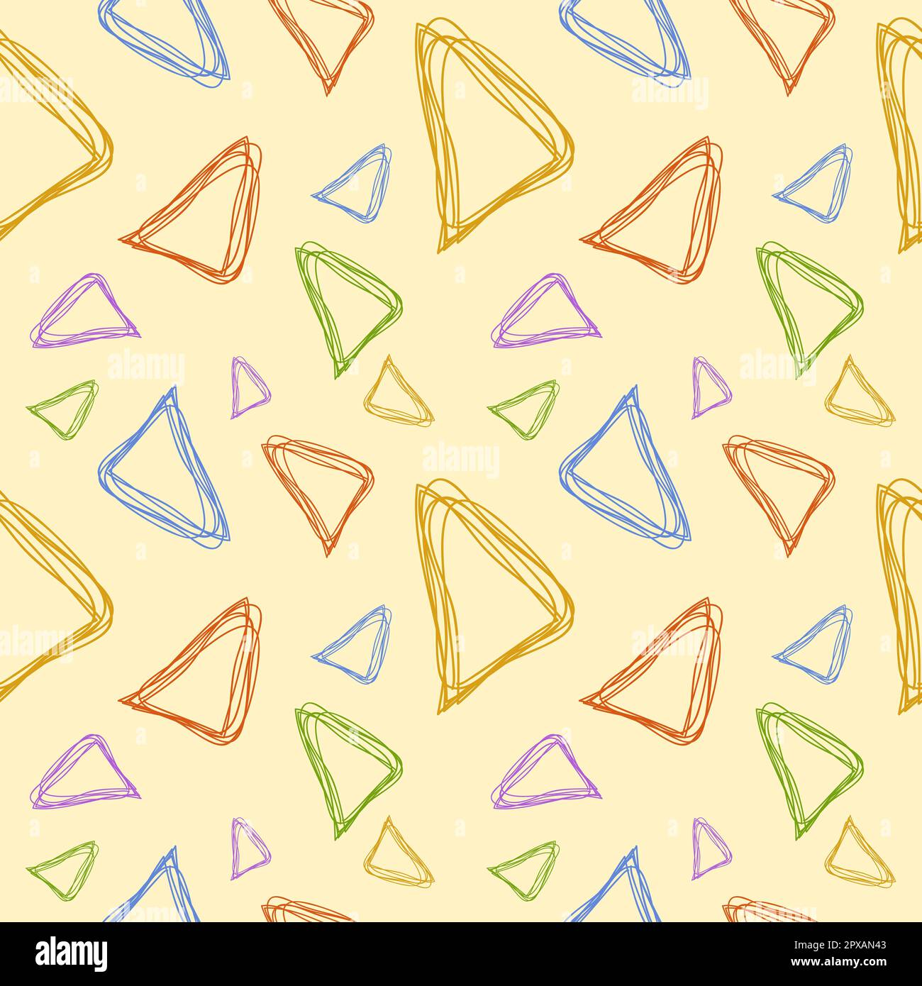 Seamless pattern design shape abstract doodle background illustration ...