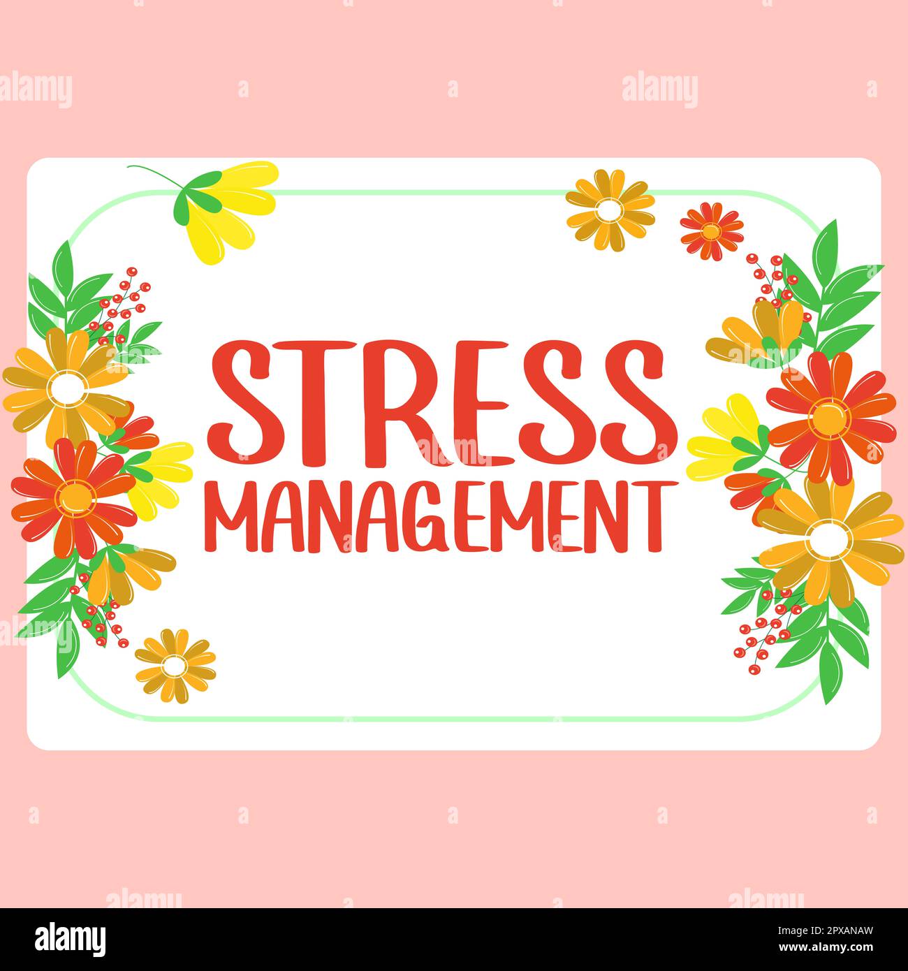 Conceptual caption Stress Management, Business overview learning ways ...