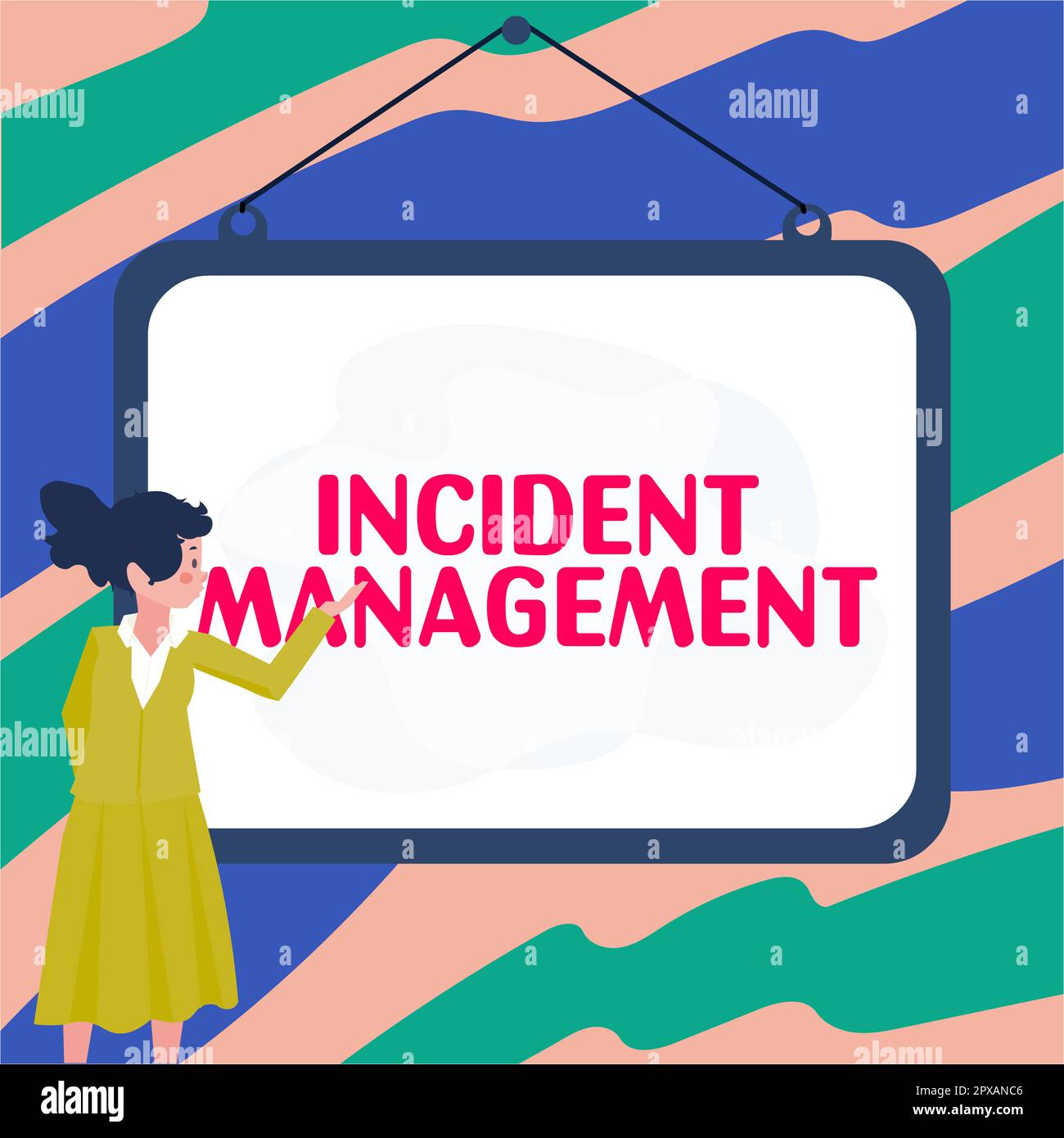 Sign displaying Incident Management, Business approach Process to ...