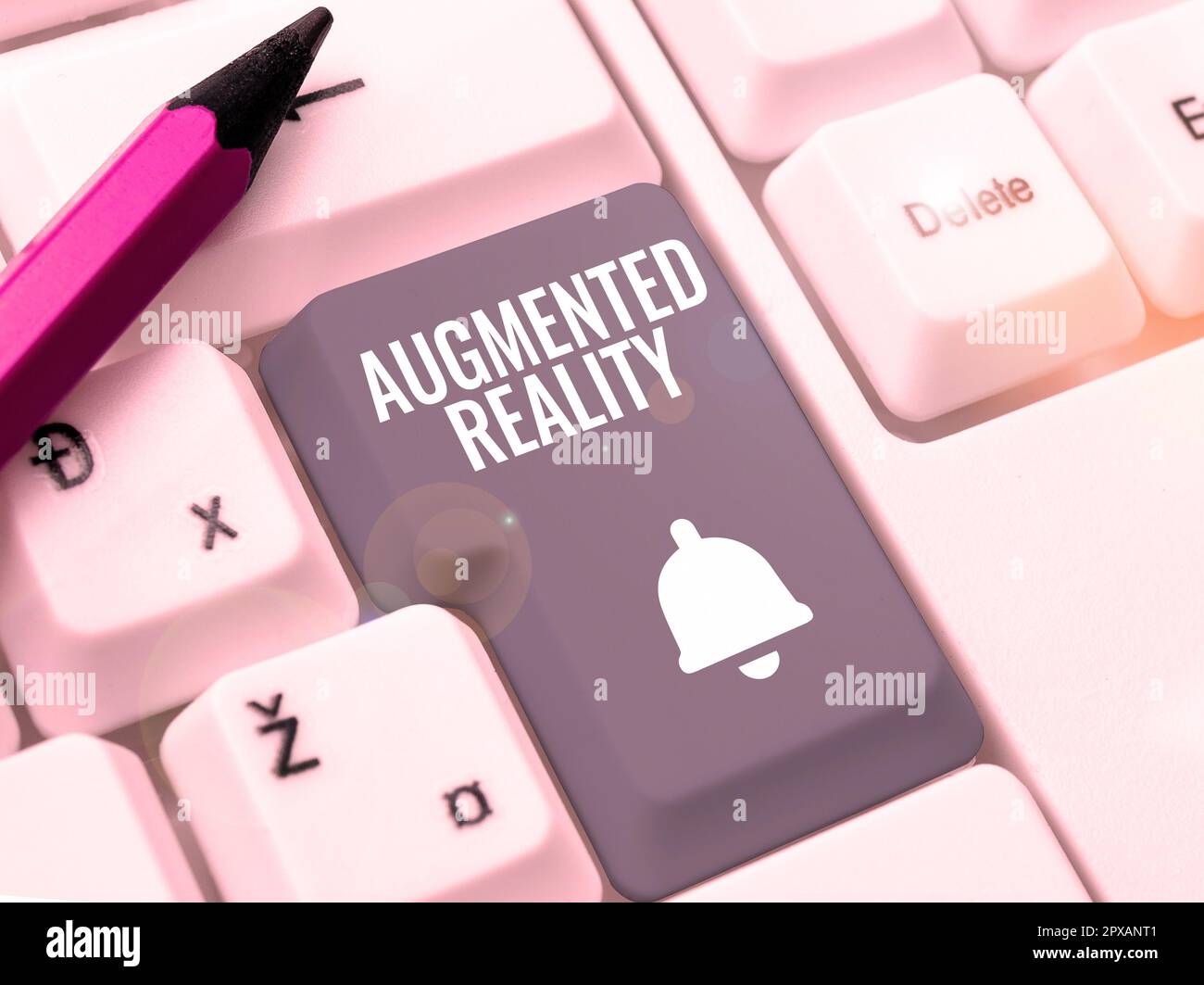 Writing displaying text Augmented Reality, Business idea technology ...