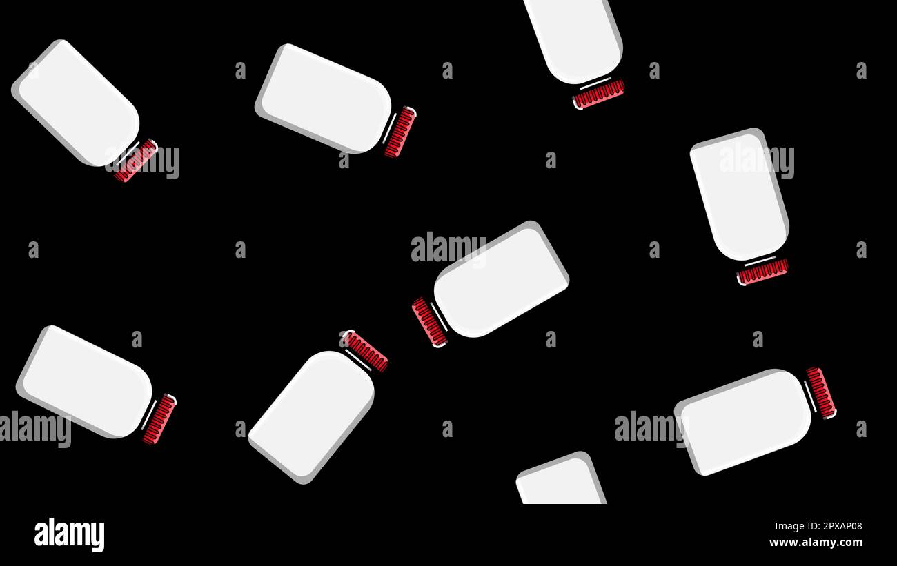Seamless pattern texture of white plastic medical pharmacetic jars with ...