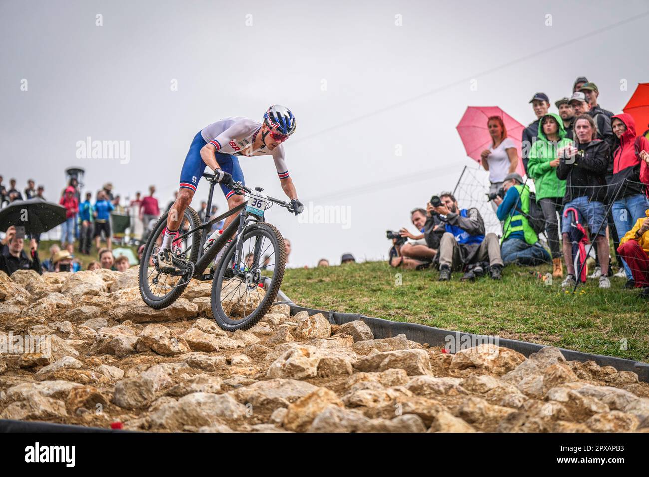 Thomas Pidcock participating in the Mountain Bike at the 2022 Munich ...