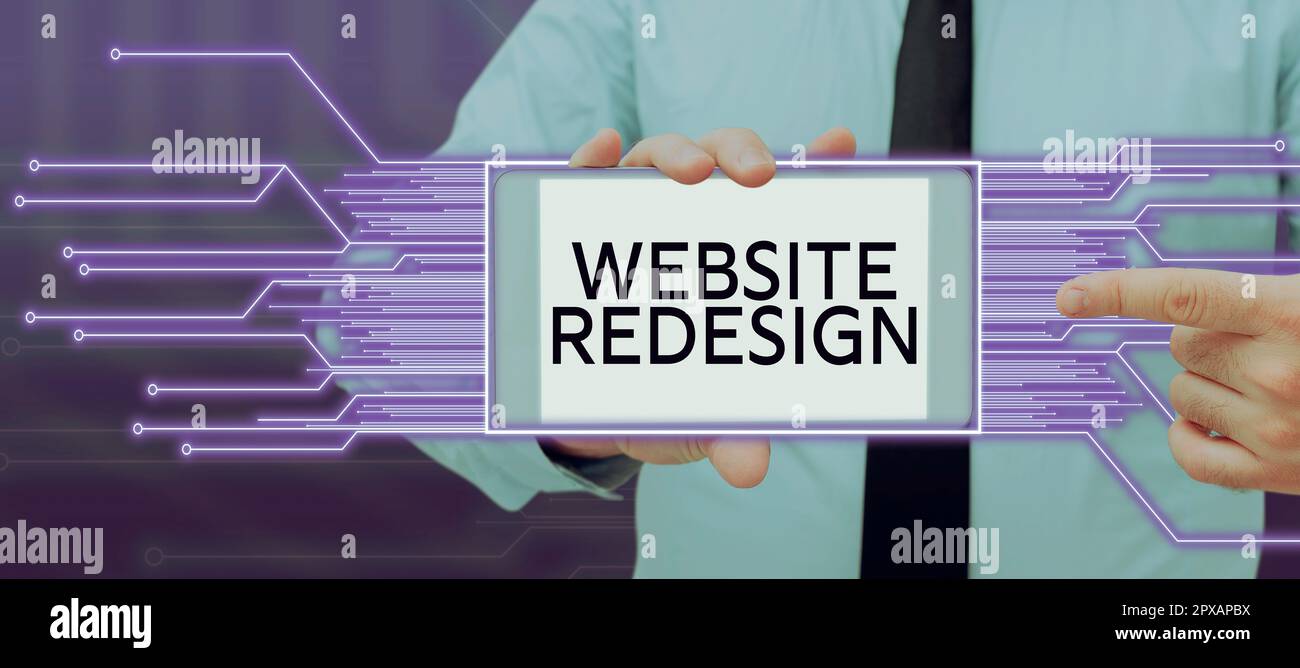 Inspiration showing sign Website Redesign, Word Written on modernize improver or evamp your ...