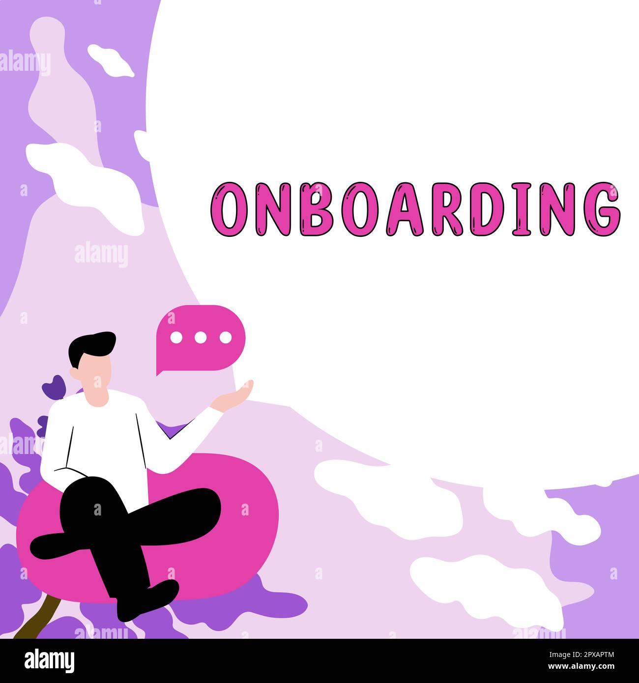 Hand writing sign Onboarding, Word for Action Process of integrating a ...