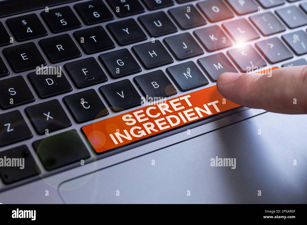 Sign displaying Secret Ingredient, Internet Concept special technique ...
