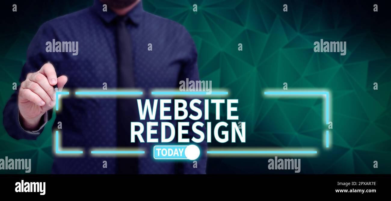 Inspiration showing sign Website Redesign, Word for modernize improver or evamp your website's ...