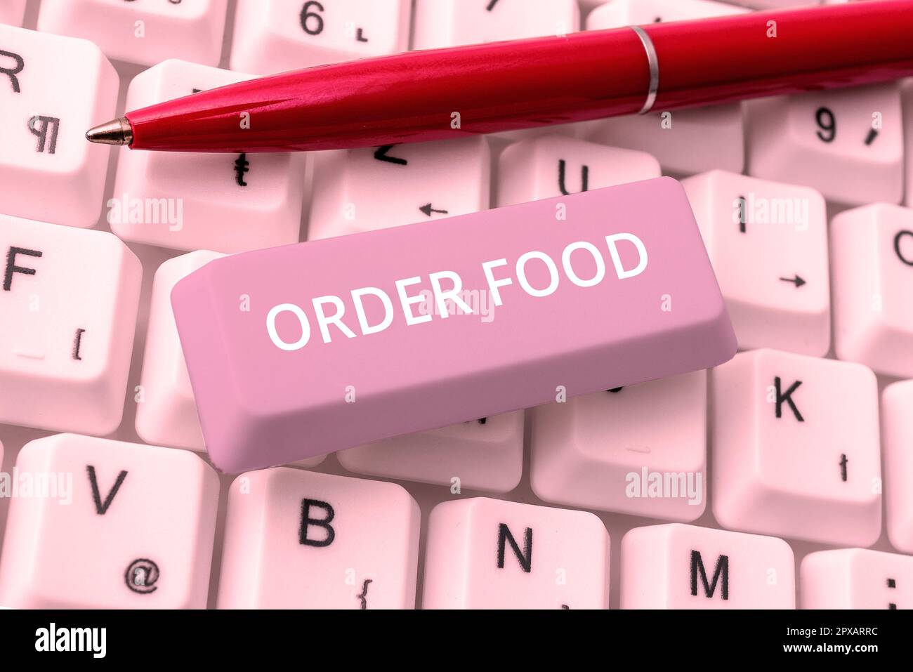 Sign displaying Order Food, Business approach the process of requesting ...