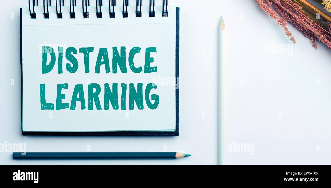 Inspiration showing sign Distance Learning, Business approach ...