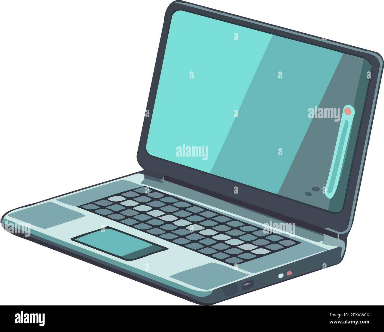 Modern laptop symbol on blue backdrop wallpaper Stock Vector Image ...