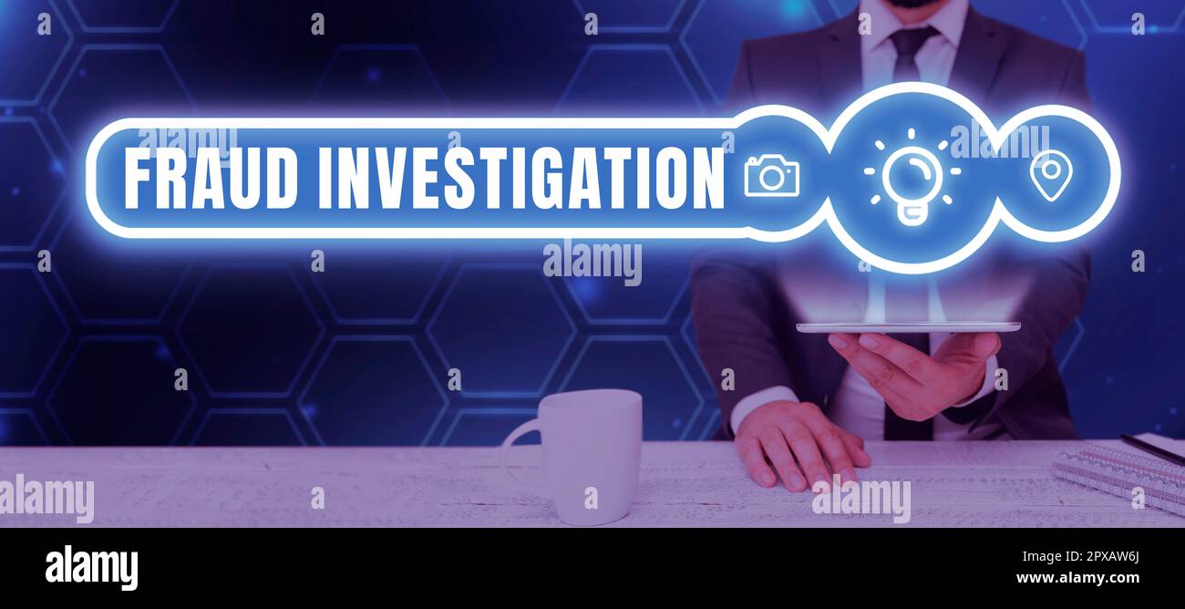 Conceptual display Fraud Investigation, Internet Concept process of ...