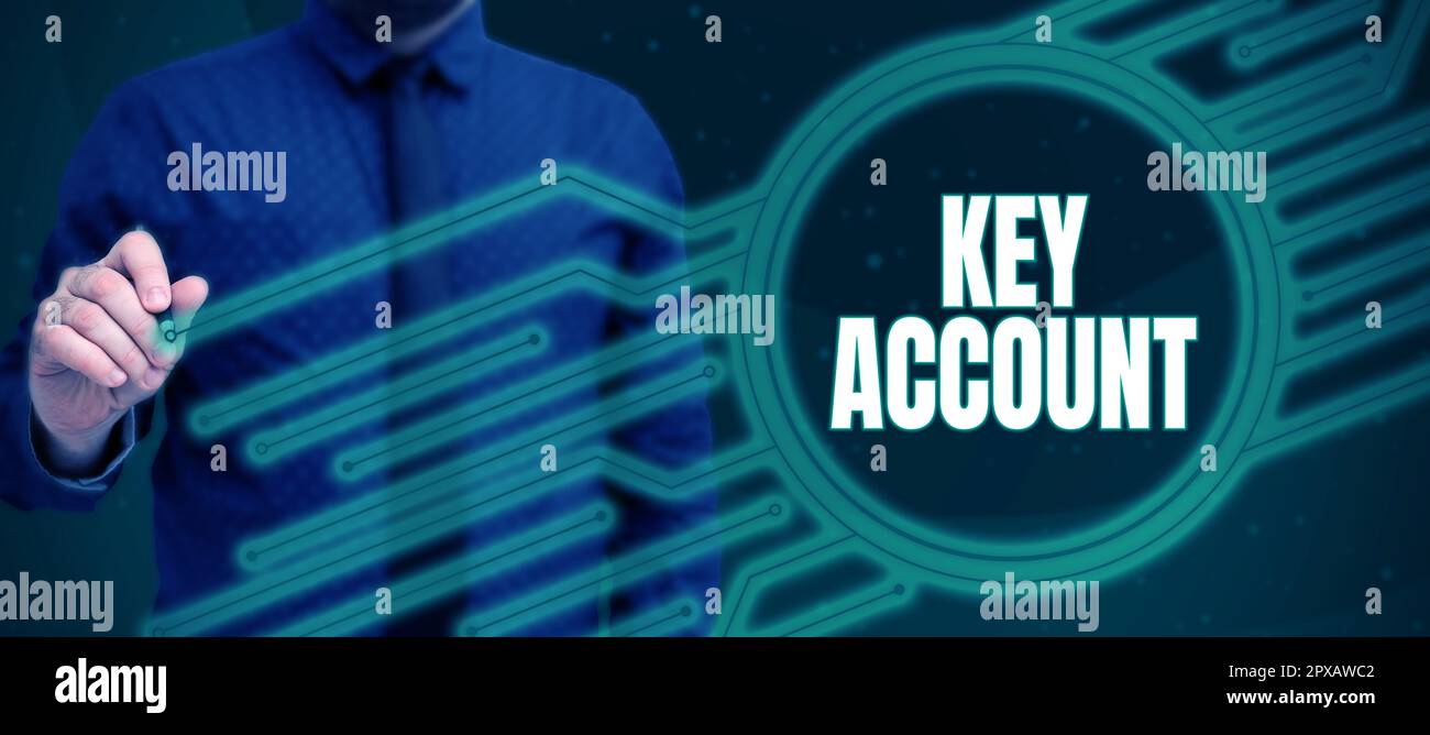 Conceptual display Key Account, Conceptual photo individual approach of ...