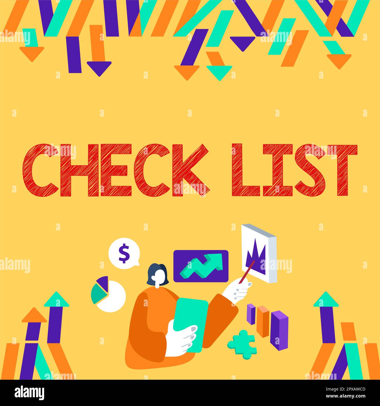 Handwriting text Check List, Internet Concept Items required Things to ...