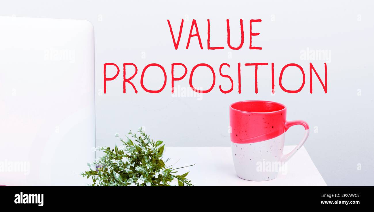 Hand writing sign Value Proposition, Word Written on service make ...