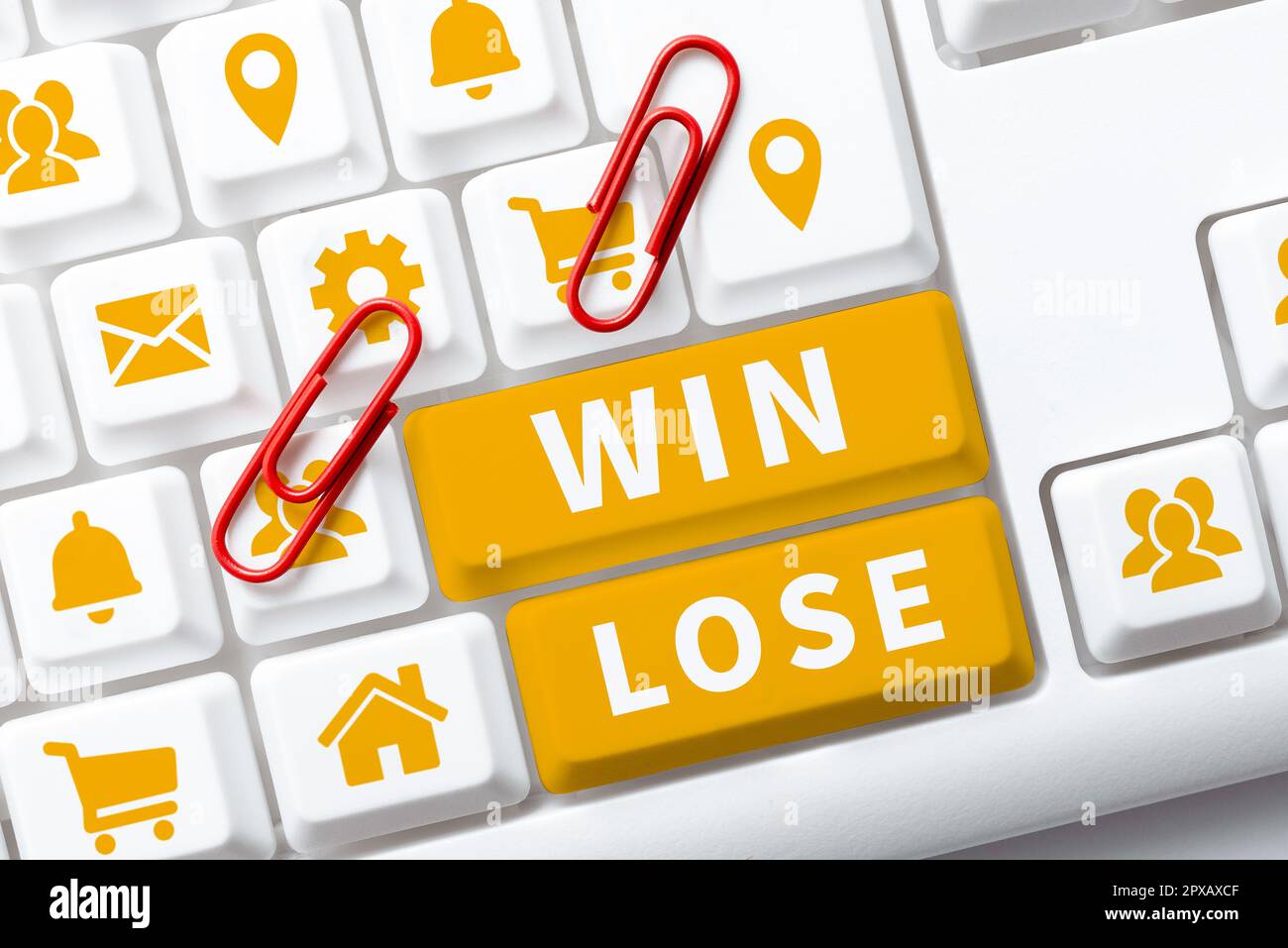Text sign showing Win Lose, Internet Concept Compare possibilities what ...