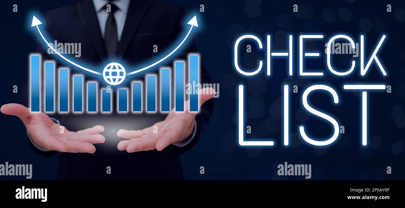 Text showing inspiration Check List, Business idea Items required ...