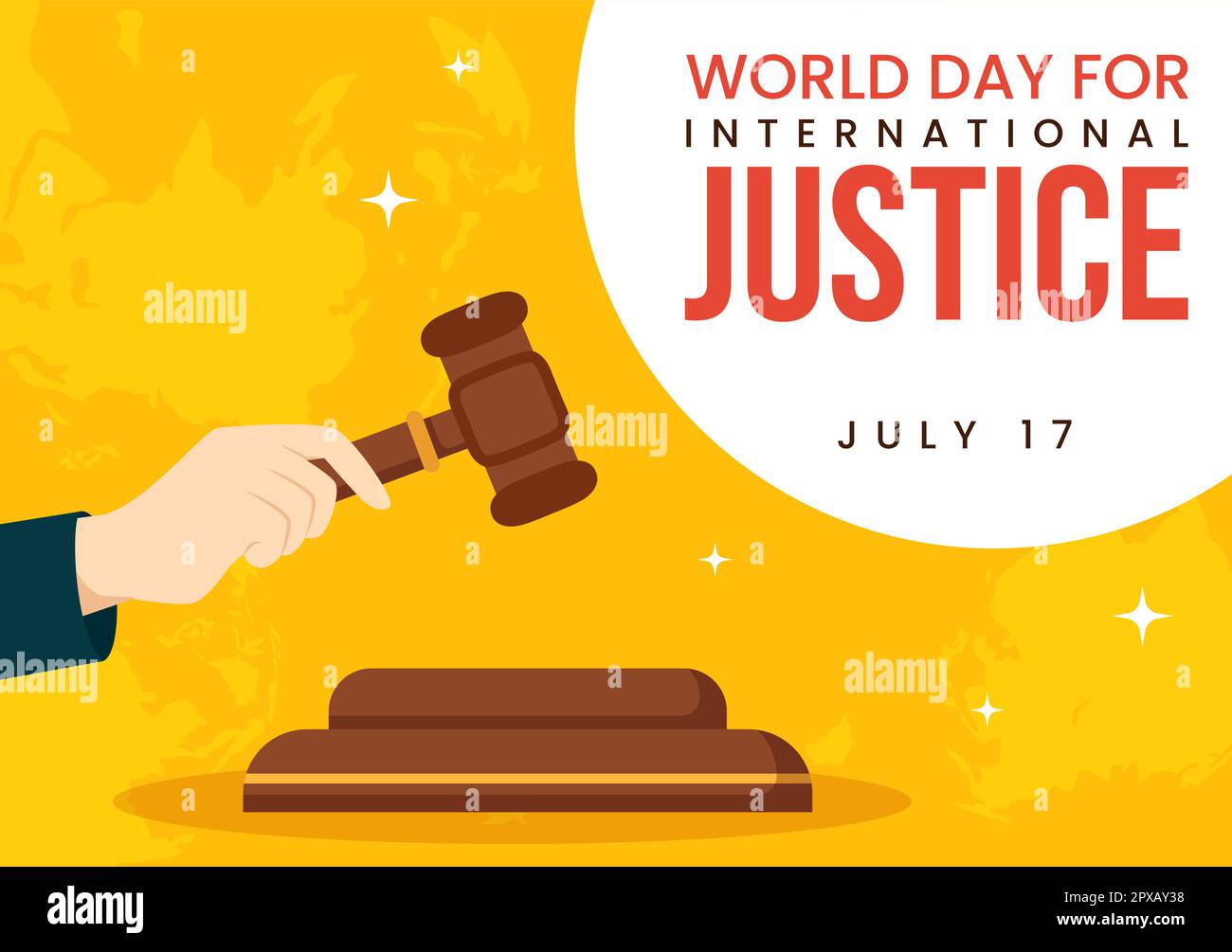 World Day for International Justice Vector Illustration with Earth ...