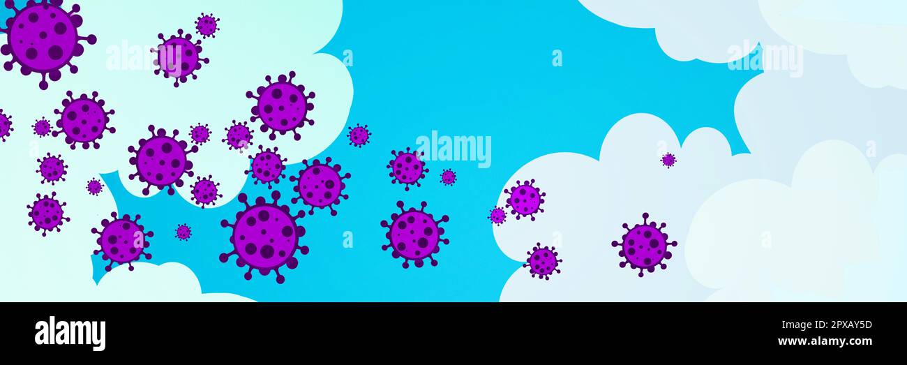 Dangerous corona virus, SARS pandemic risk concept. 3D illustration ...