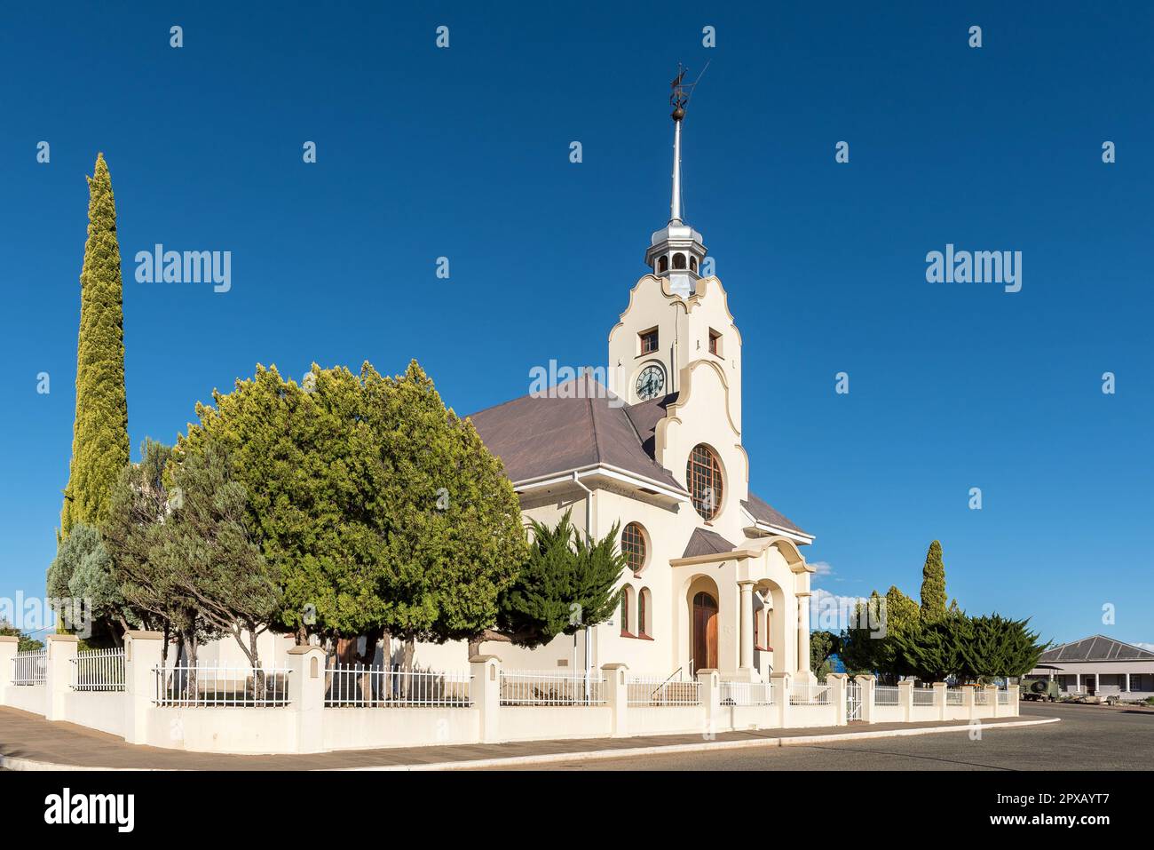 Prieska, South Africa - Feb 28 2023: A street scene, with the Dutch ...