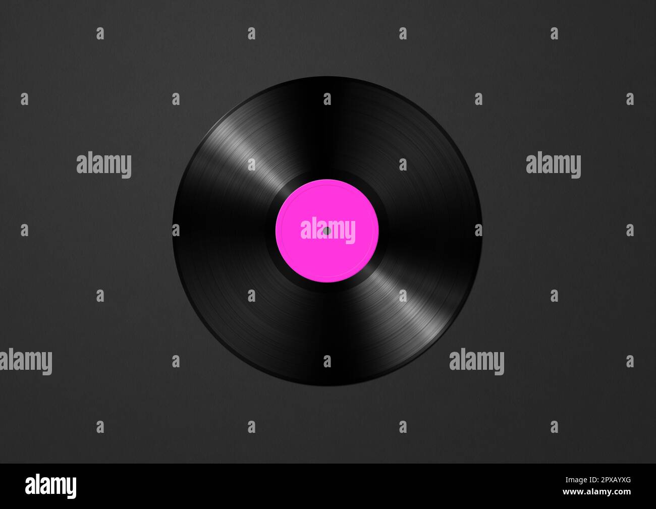 Pink vinyl record isolated on black background. 3D illustration Stock ...