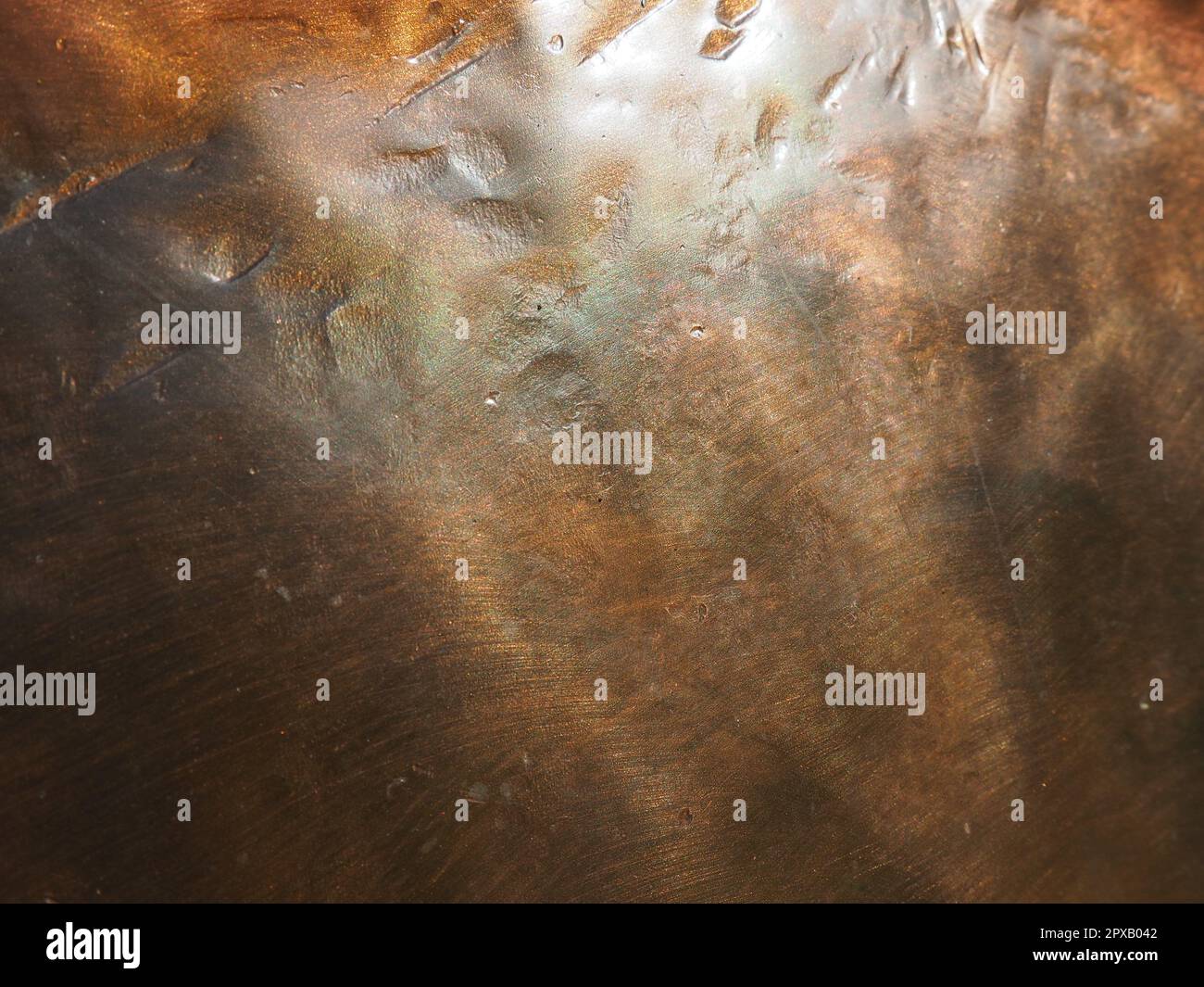 Metal bronze textured plate. Bronze or copper polished surface with ...