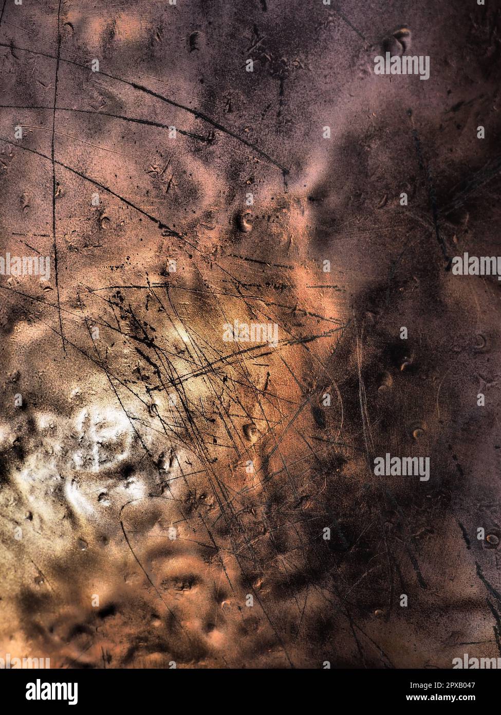 Metal bronze textured plate. Bronze or copper polished surface with ...