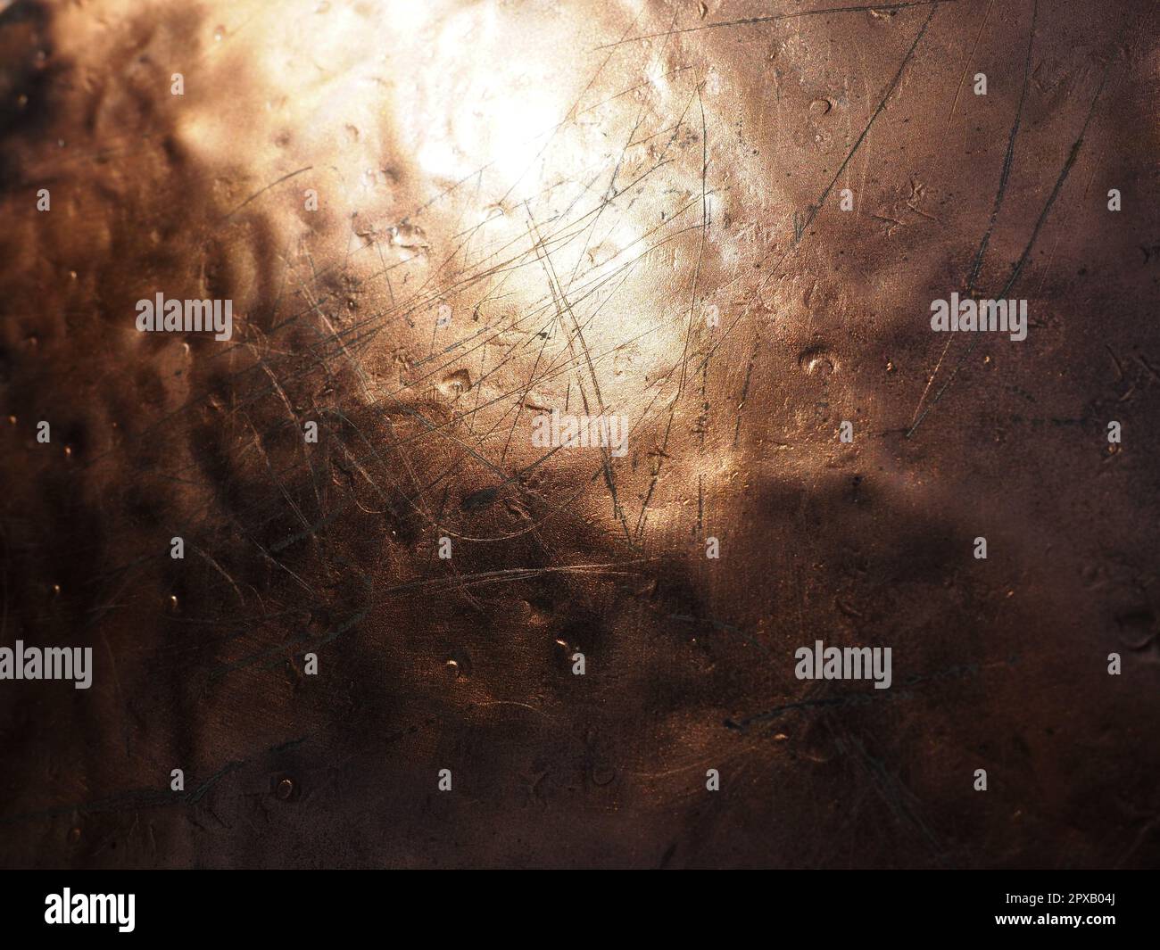 Metal bronze textured plate. Bronze or copper polished surface with ...