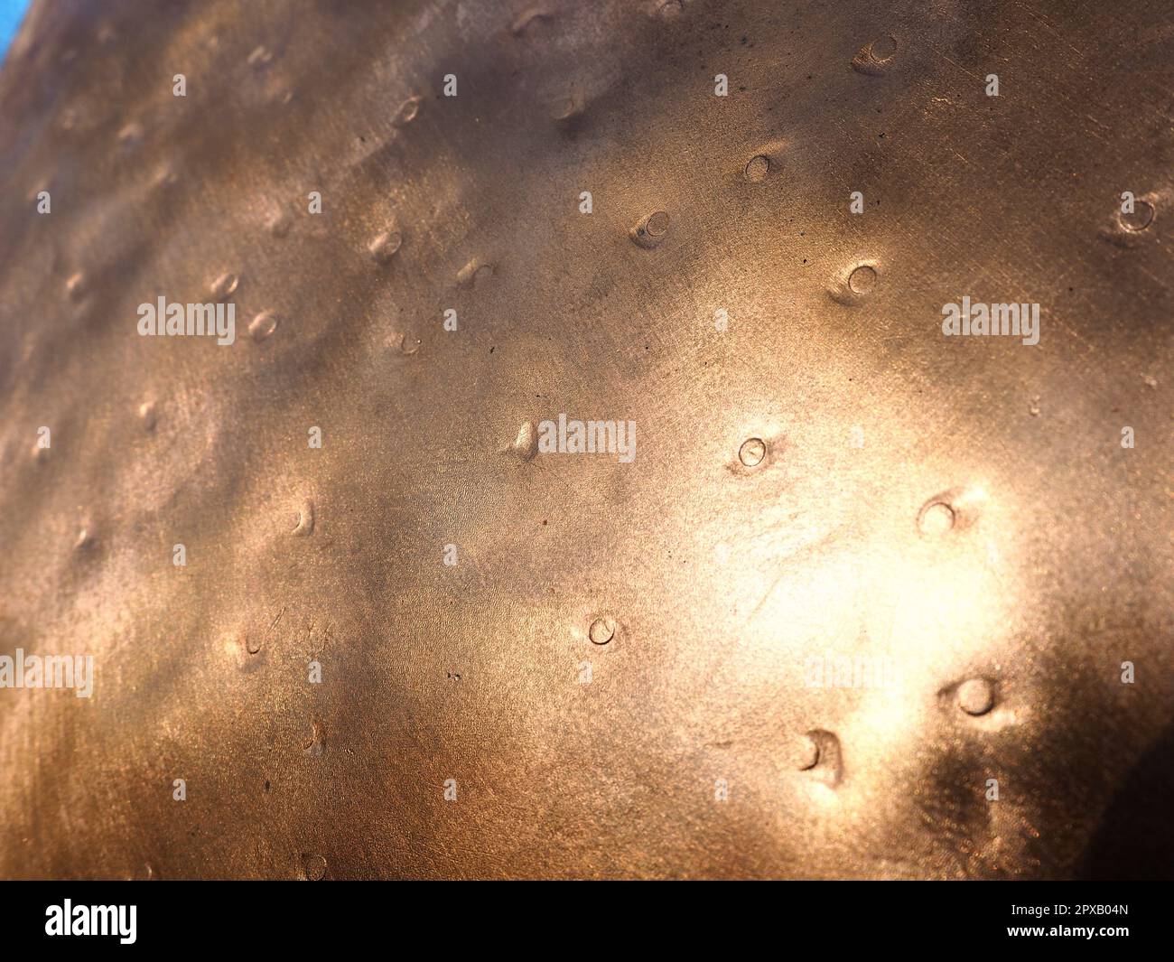 Metal bronze textured plate. Bronze or copper polished surface with ...