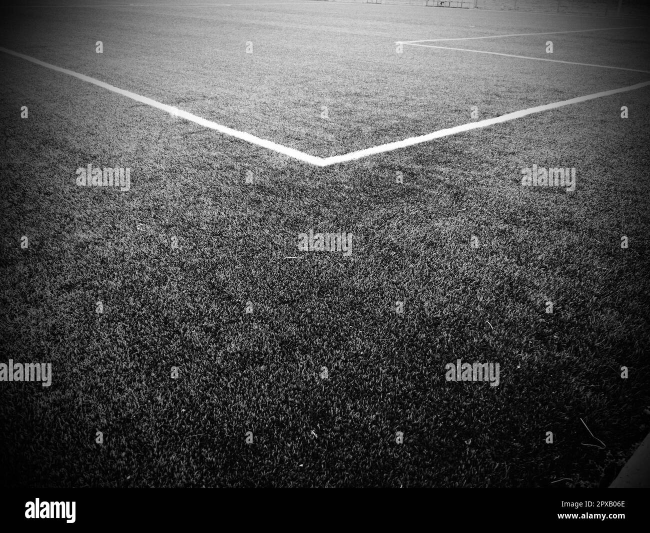 The marking of the football field. White lines no more than 12 cm or 5 ...