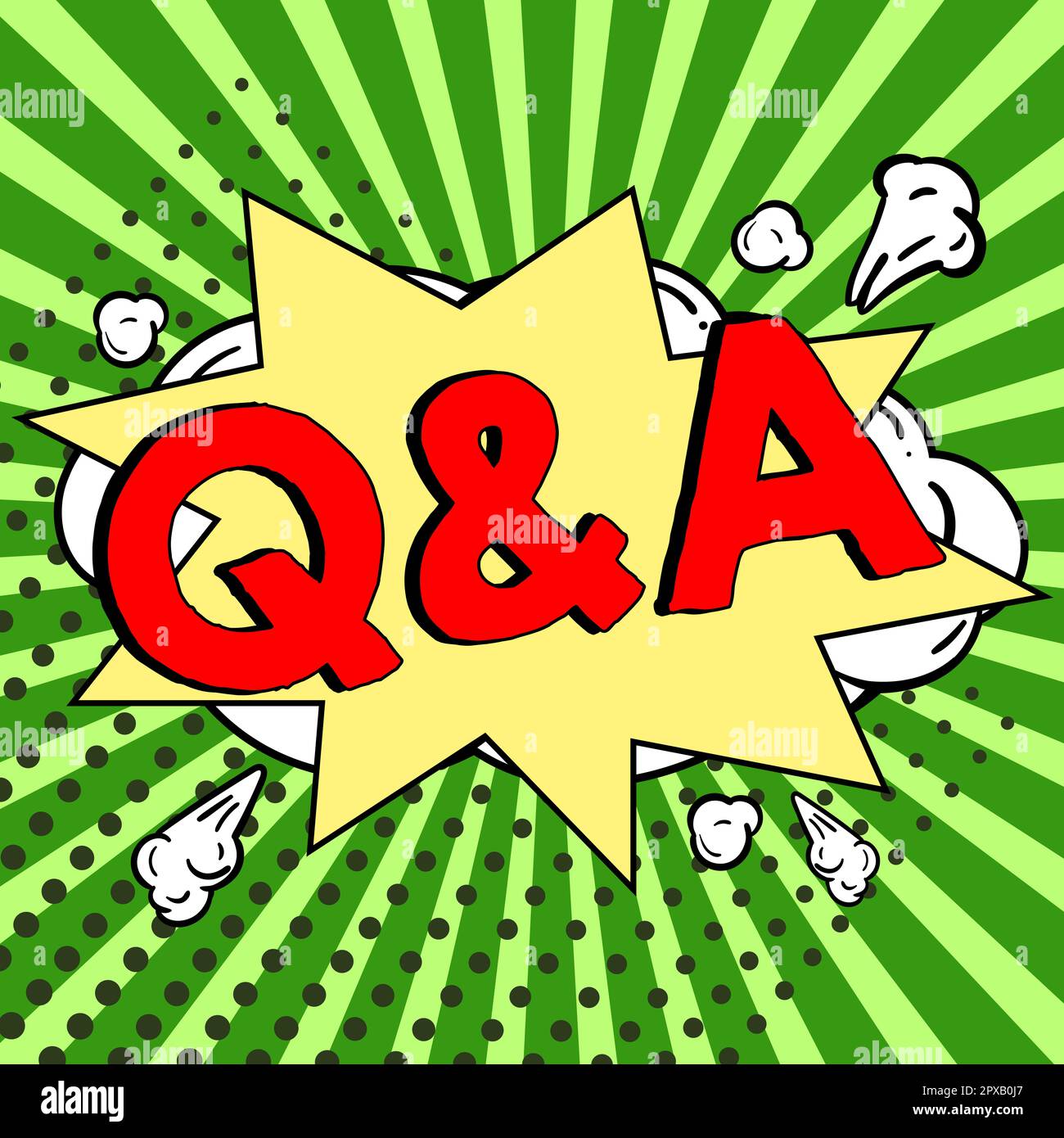 Text caption presenting Q A, Business showcase defined as questions ...