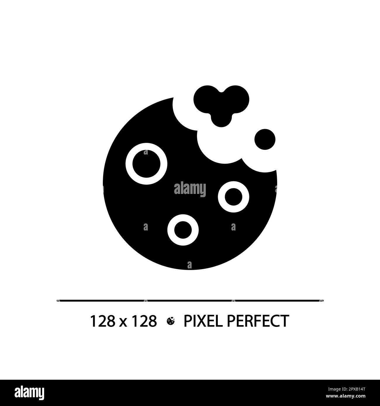 Cookies pixel perfect black glyph icon Stock Vector Image & Art - Alamy