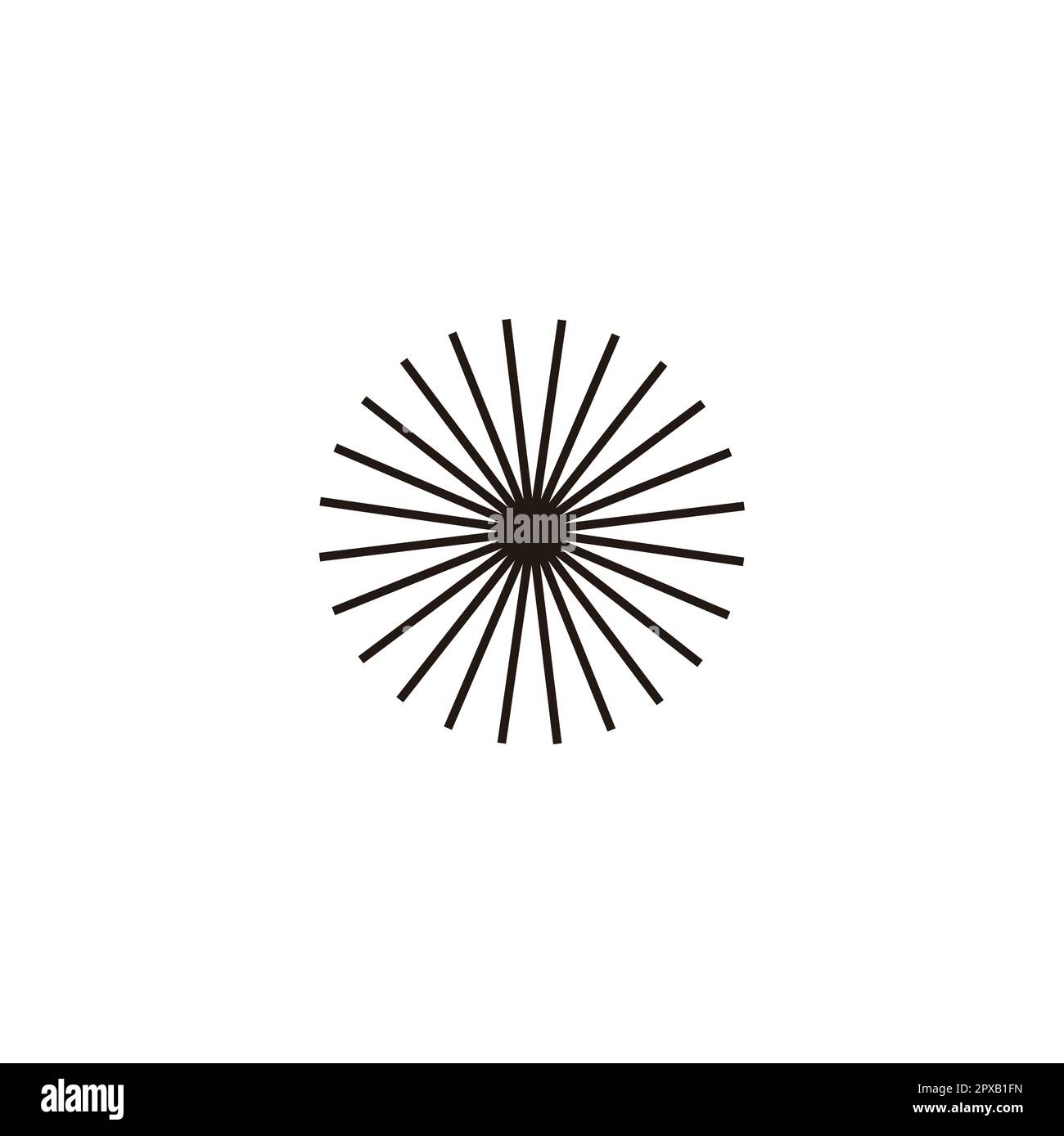 Sun, line geometric symbol simple logo vector Stock Vector Image & Art ...