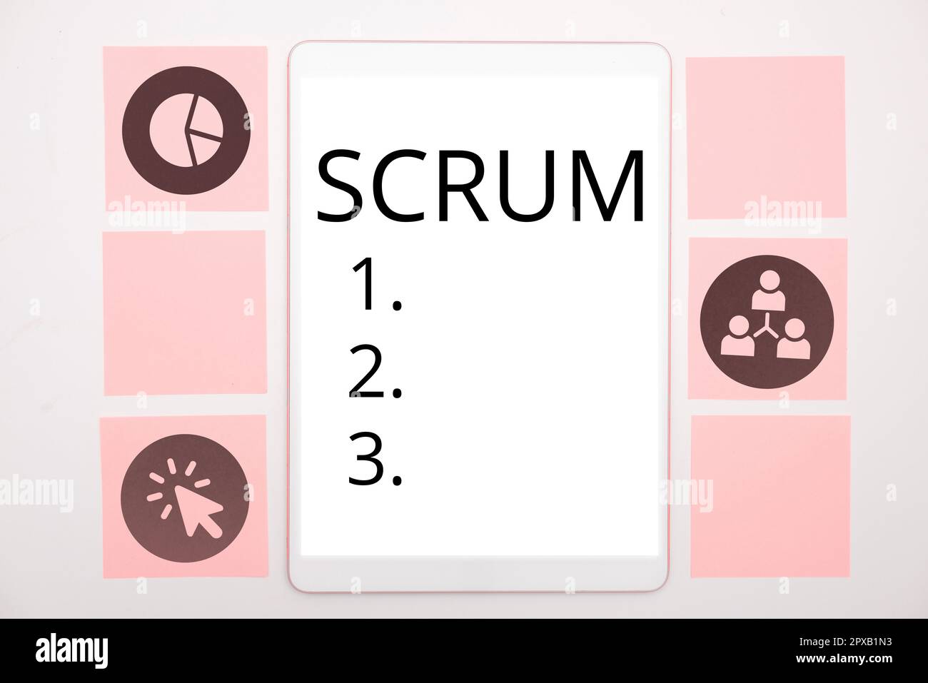 Writing Displaying Text Scrum Internet Concept Handwriting As Distinct From Print Written