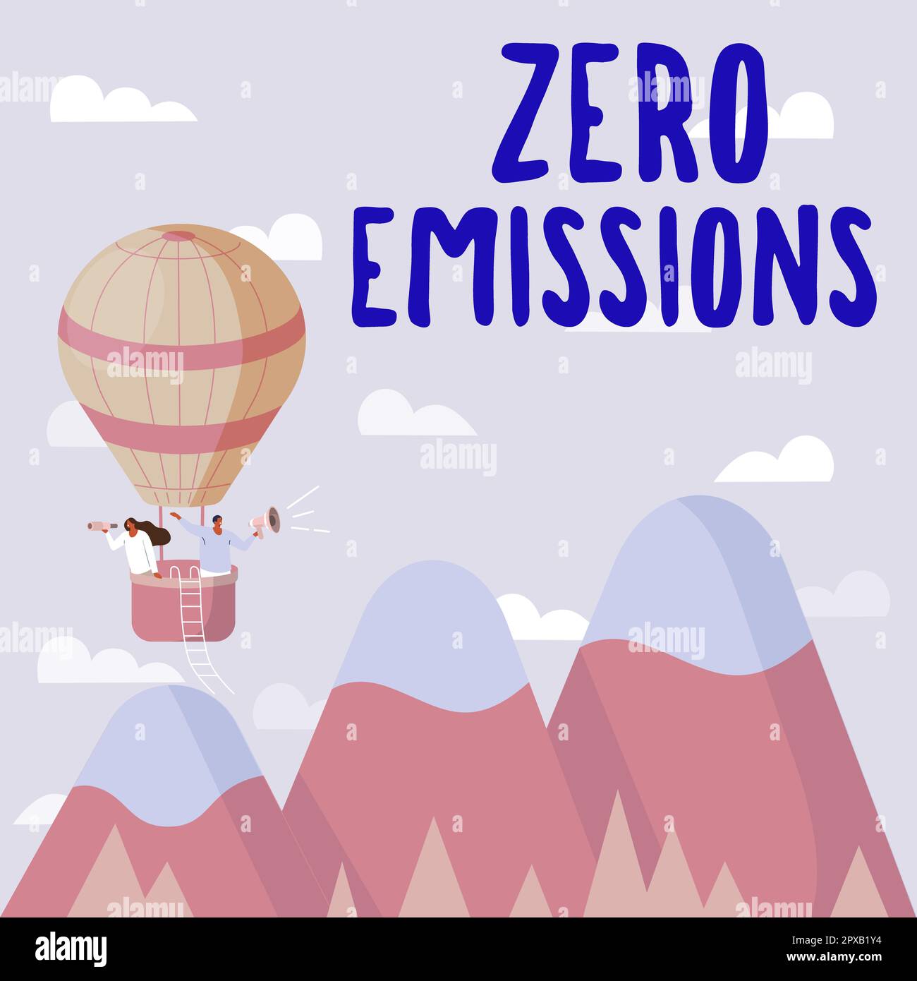 Sign displaying Zero Emissions, Internet Concept emits no waste ...