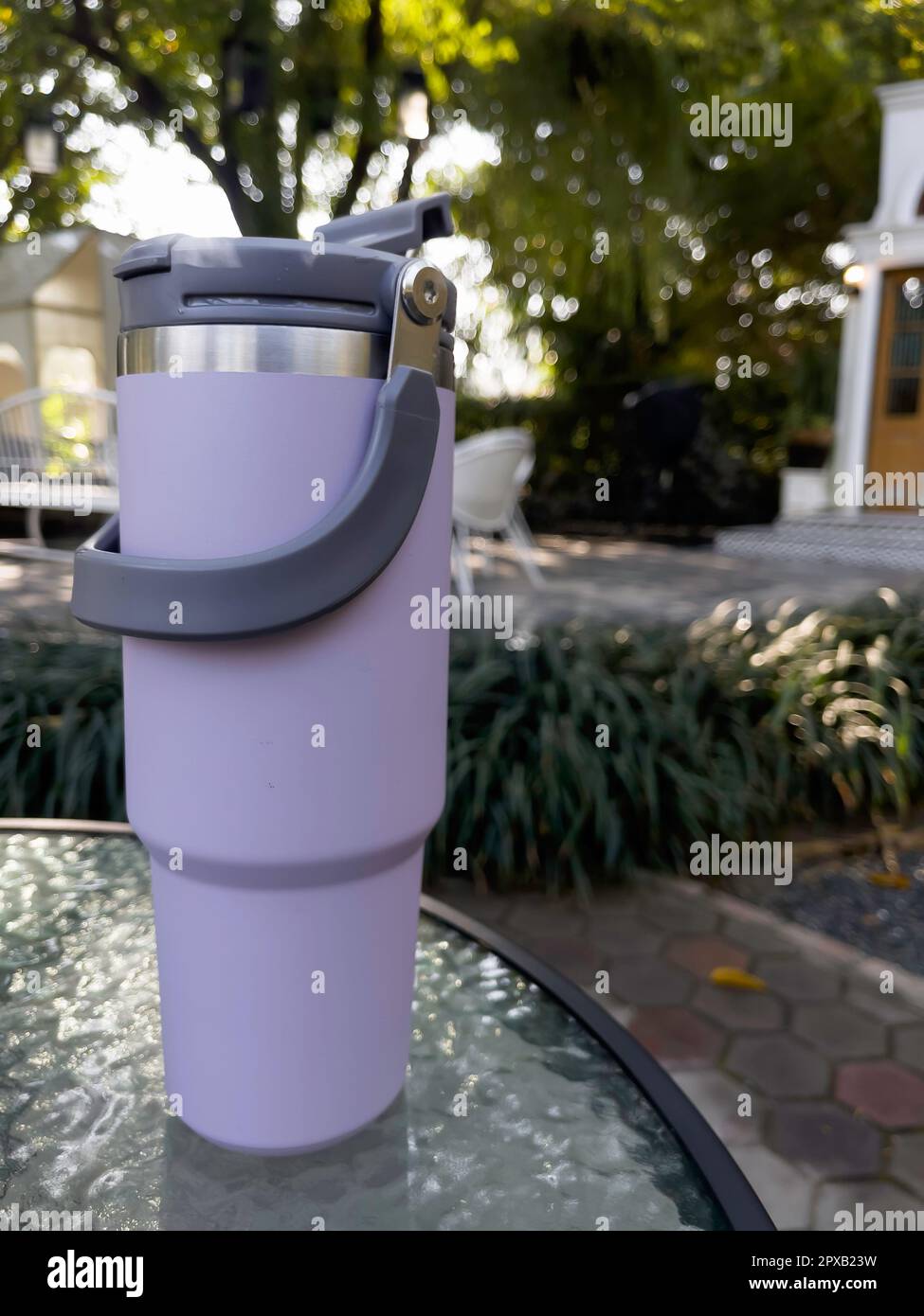 Steel vacuum thermos outdoor zero waste and no plastic Stock Photo - Alamy