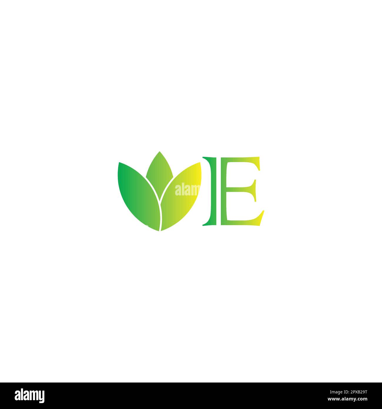 Letter E eco, floral geometric symbol simple logo vector Stock Vector ...