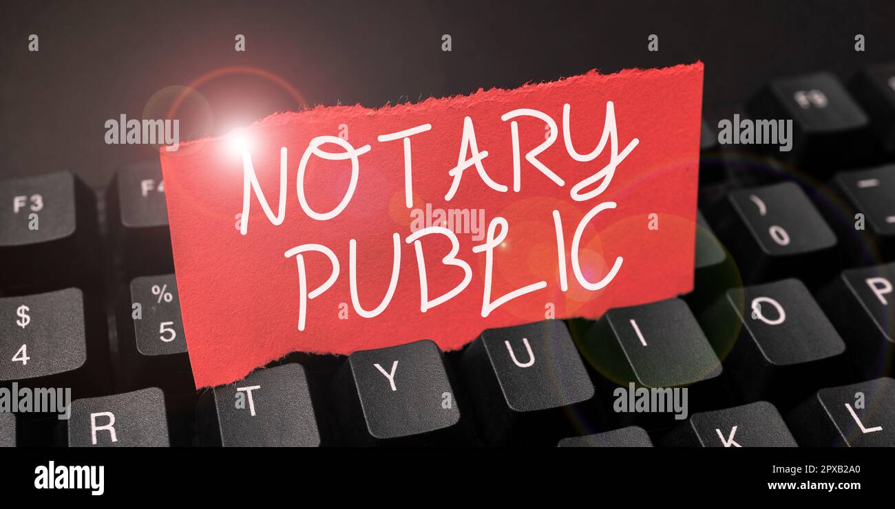 Conceptual display Notary Public, Concept meaning Legality ...